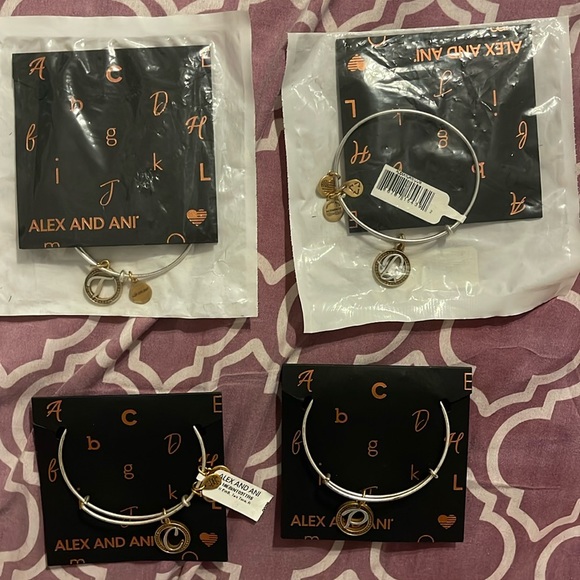 Alex and Ani | Jewelry | Brand New Alex And Ani Two Tone Initial Bracelet | Poshmark